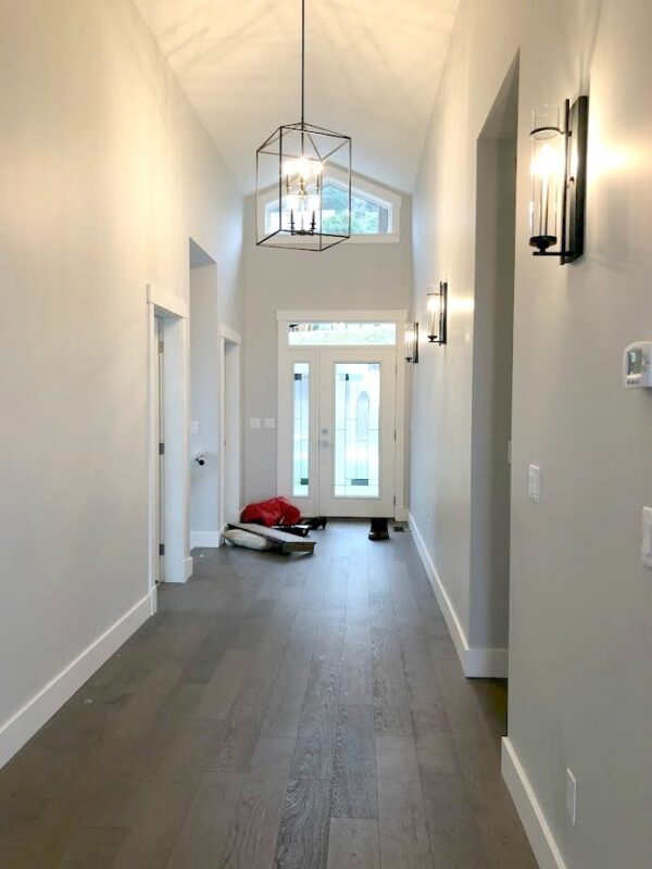 Our Entryway in Sherwin Williams Colonnade Gray