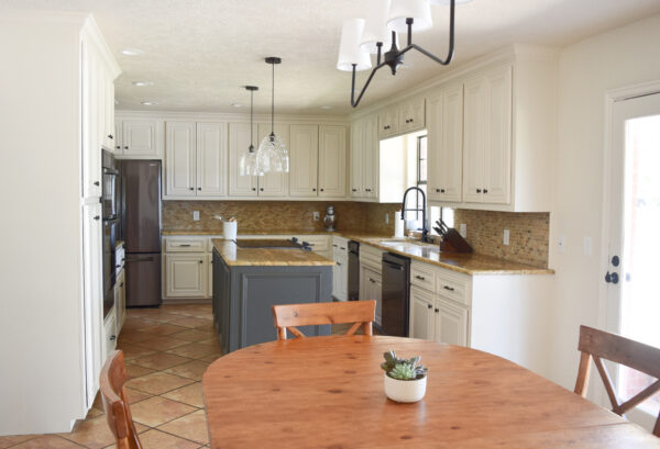 BEFORE & AFTER: PAINTED WOOD KITCHEN CABINET REMODEL - Kylie M Interiors