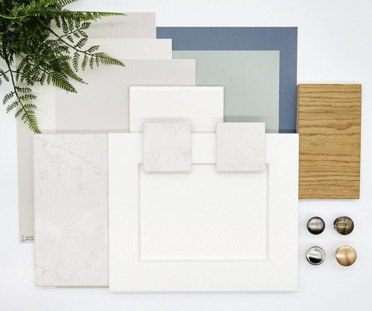 Sherwin Williams Pure White & Cyberspace Kitchen & Dining Room